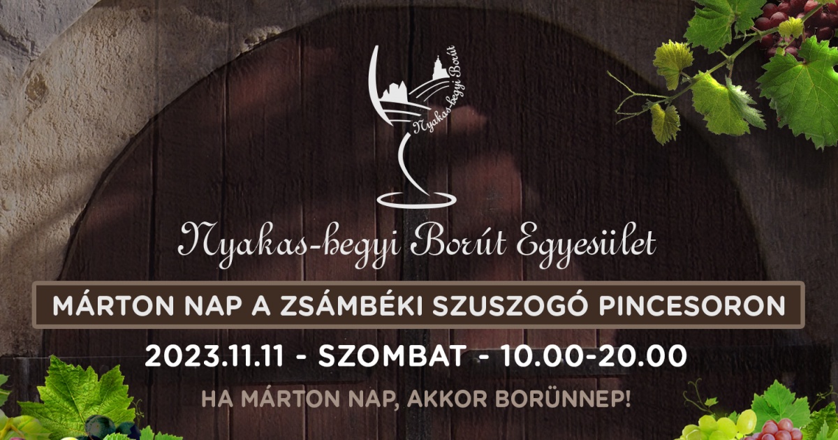 Márton-napi borünnep 2023 Zsámbék. Nyitott pincék finom borokkal a Szuszogó pincesoron ...