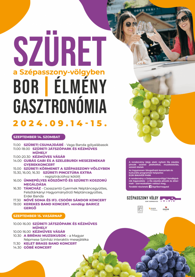 Eger Szépasszony-völgy programok 2024. Események, rendezvények ...