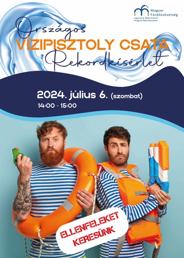 Országos vízipisztoly csata Leányfalu 2024. Várjuk a Termálfürdőben ...