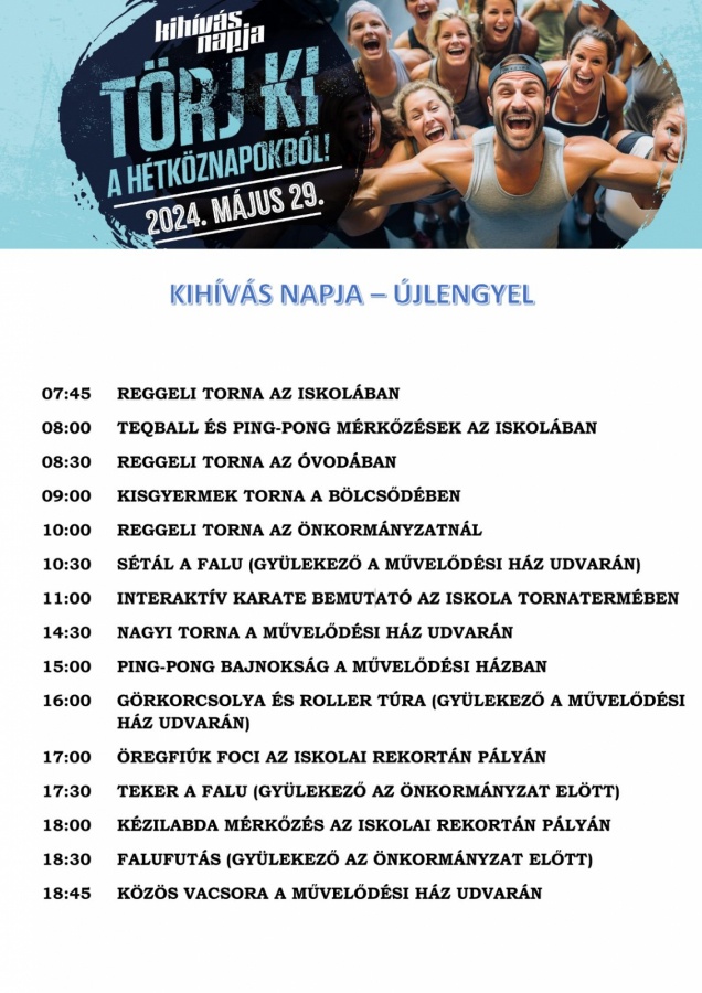 Kihívás Napja Újlengyel 2024 - Programturizmus