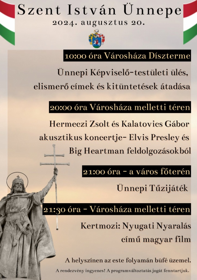 Szent István- nap 2024 Dévaványa - Programturizmus