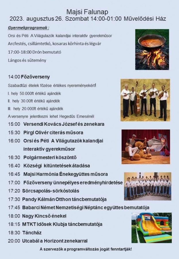 Majsi Falunap 2023 - Programturizmus