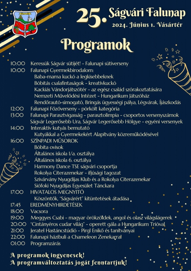 Ságvári Falunap 2024 - Programturizmus