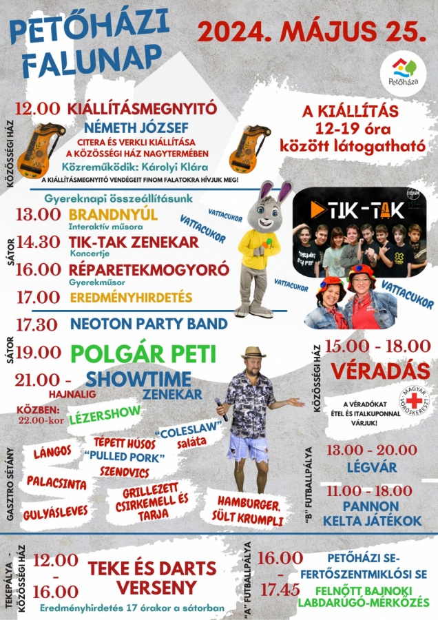 Petőházi Falunap 2024 - Programturizmus