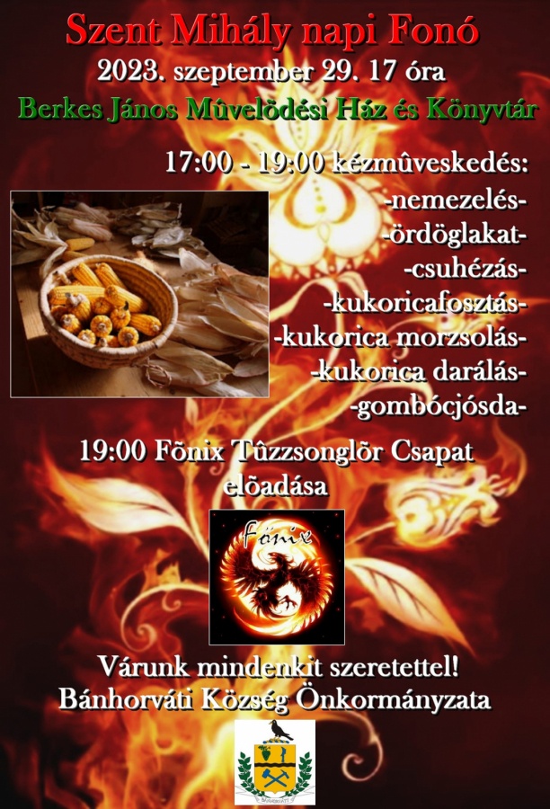Szent Mihály-napi Fonó 2023 Bánhorváti - Programturizmus