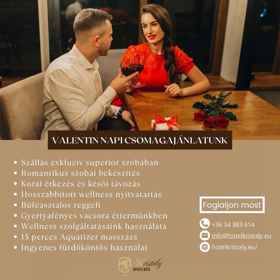 Valentin-napi wellness pihenés gyertyafényes vacsorával a tatai ...