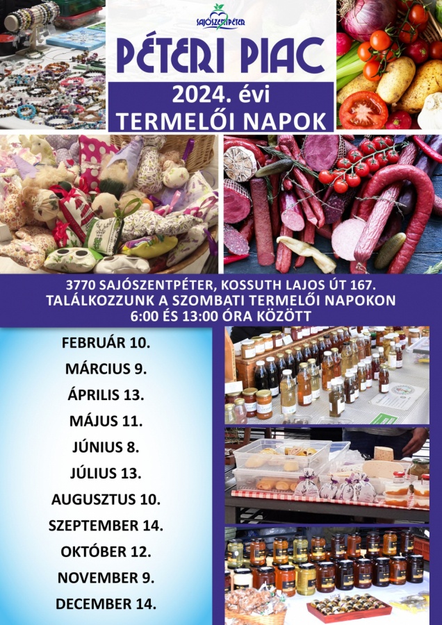 Péteri Piac Sajószentpéter 2024 - Programturizmus