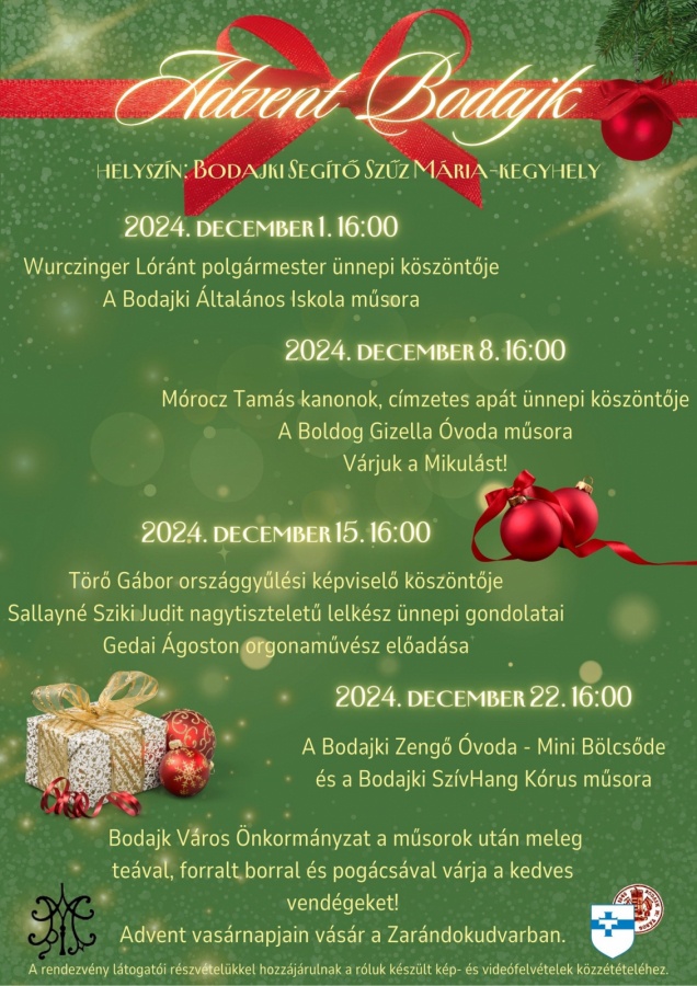 Advent Bodajk 2024 - Programturizmus