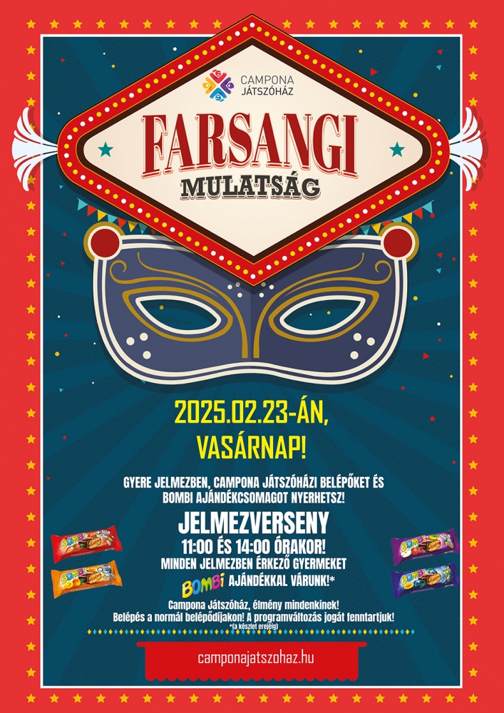Farsangi mulatság gyerekeknek 2024. Jelmezverseny Budapesten, a Campona ...