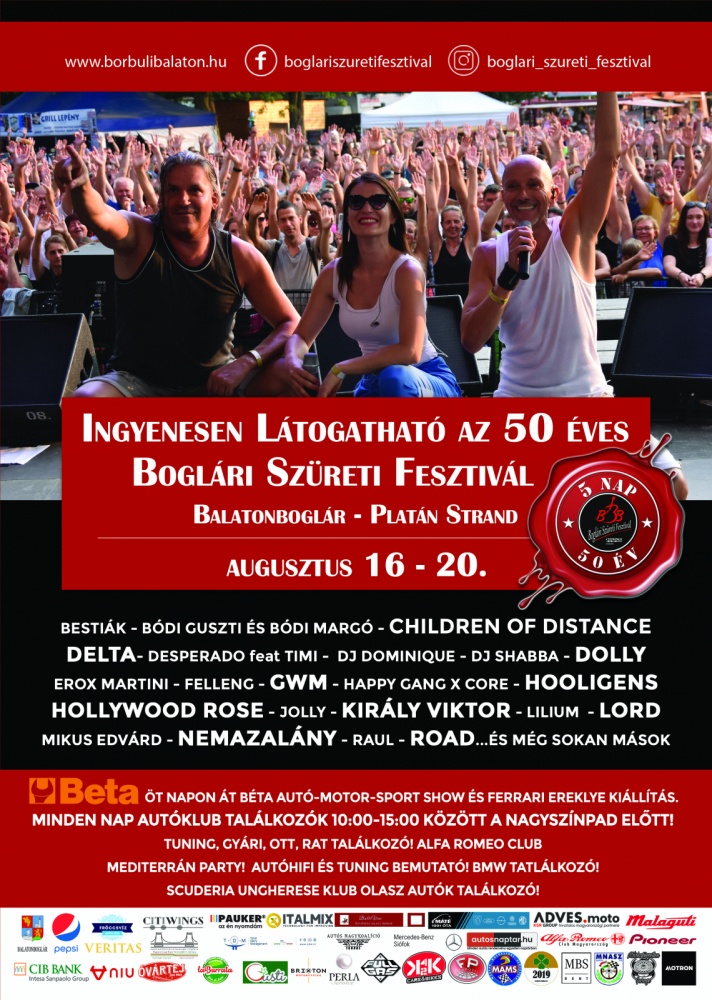 Boglári Szüreti Fesztivál 2024 Balatonboglár - Programturizmus