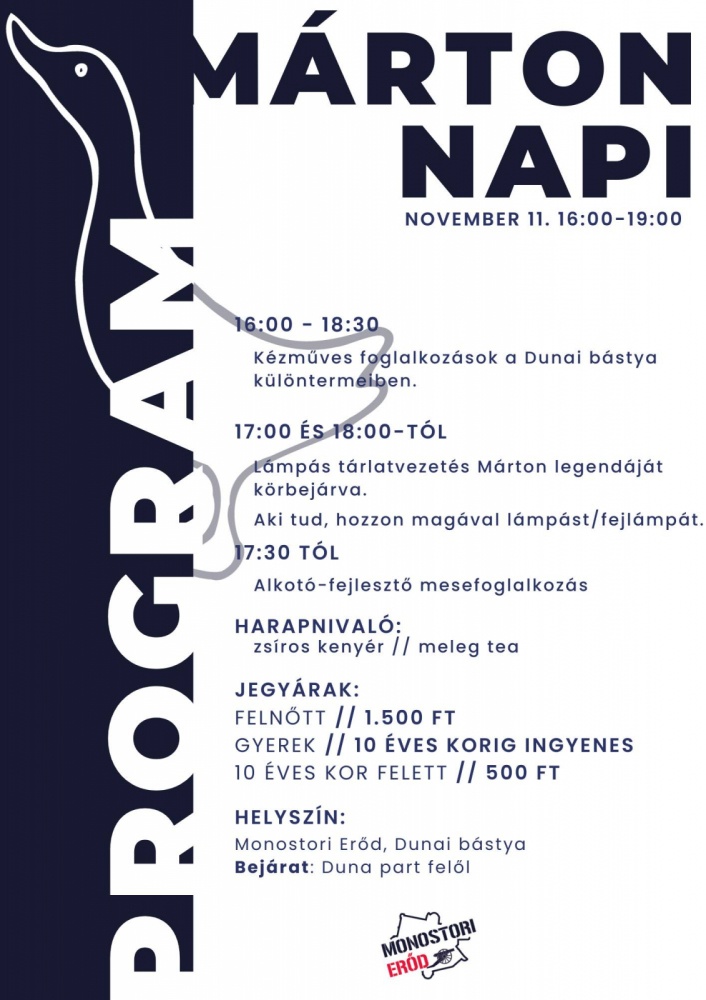 Márton-nap Komárom, Monostori Erőd - Programturizmus